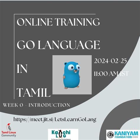 Lets Learn Golang தமிழில் Week 0 Introduction Meeting Link