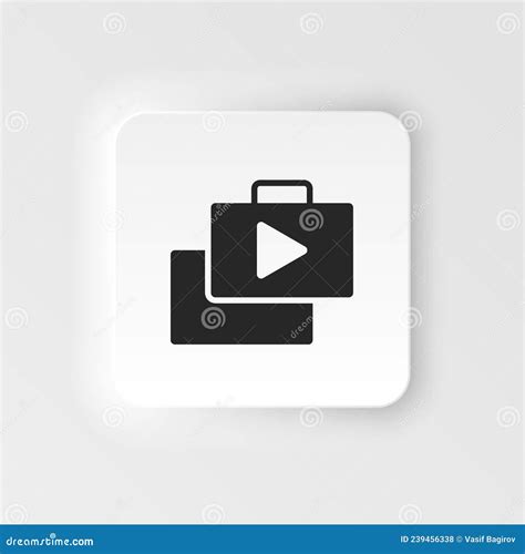 Bag Market Shop Neumorphic Style Vector Icon Simple Element