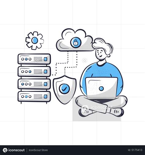 Cloud Storage Security Illustration Free Download Crime And Security Illustrations Iconscout