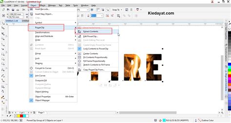 Teknik Clipping Mask Di Coreldraw Dengan Powerclip Kiedayat