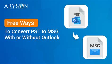 Free Ways To Convert Pst To Msg With Or Without Outlook