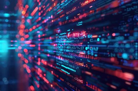 Premium Photo Software Developer Coding Abstract Computer Script In Blue Color