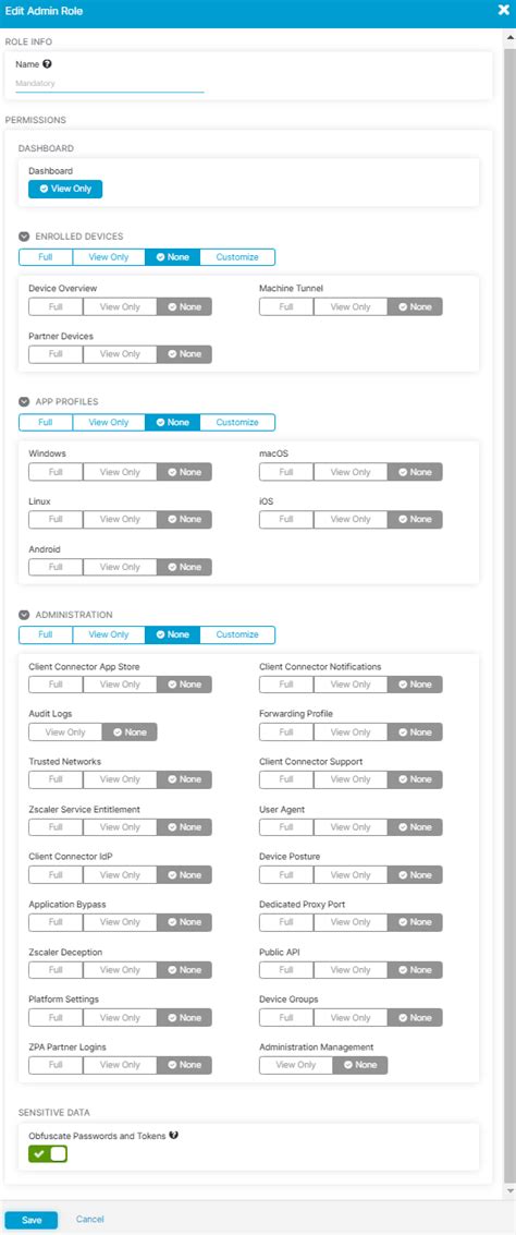 ロールの追加 Zscaler