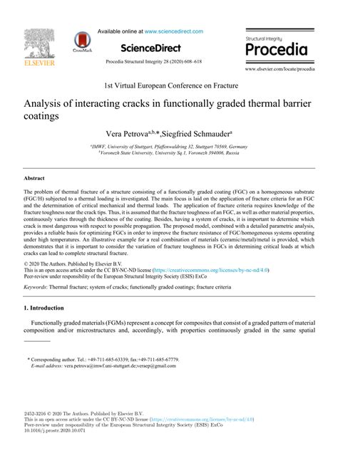 Pdf Analysis Of Interacting Cracks In Functionally Graded Thermal Barrier Coatings