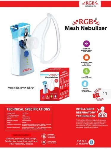Rgb Portable Mesh Nebulizer For Nebulization Size Small At ₹ 1500 Piece In Nashik
