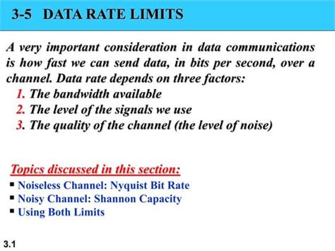 Data Rate Limits Pptx
