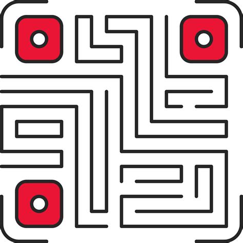 Red And Black Qr Code Icon In Flat Style 24145982 Vector Art At Vecteezy