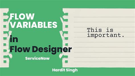 Flow Variables In Flow Designer In Servicenow Youtube