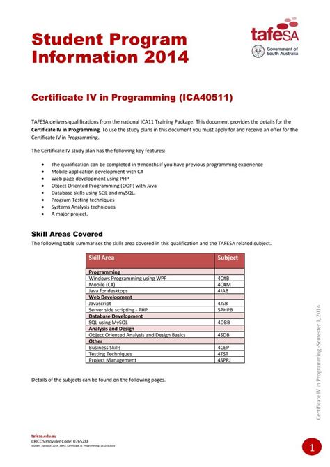 Tafe Sa Certificate Magazines