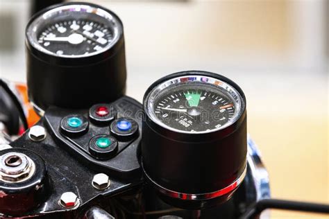 Analog Sport Bike Dashboard With Speedometer Tachometer Odometer Stock Image Image Of