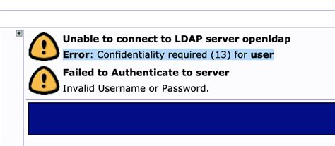 tls doesn t work error confidentiality required 13 for user