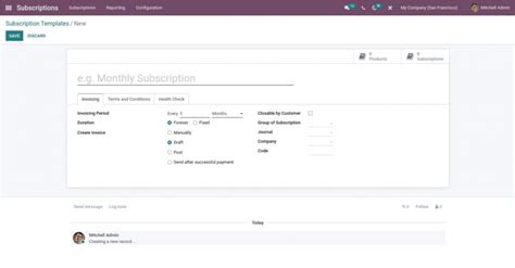 Working With Subscriptions Odoo Subscription Module