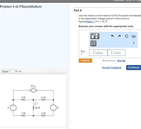 Solved Use The Mesh Current Method To Find The Power Chegg
