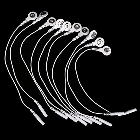 10pcs Electrode Lead Wires Adapter Cables Treatment Instrument