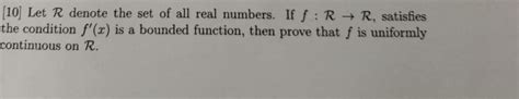 solved 10 let r denote the set of all real numbers iff r