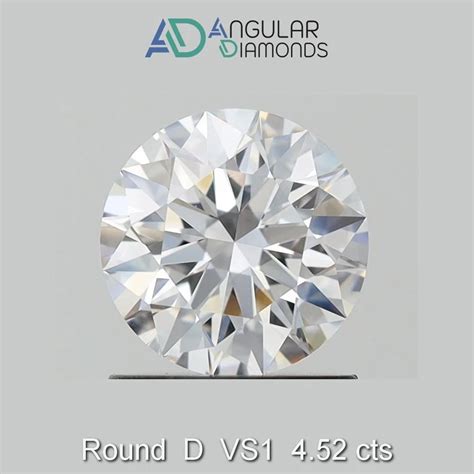Round D Vs1 452 Carat Igi Cvd Hpht Lab Grown Created Diamonds Size
