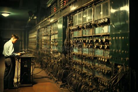 An Employee Controls An Industrial Center For Measurement And Computing