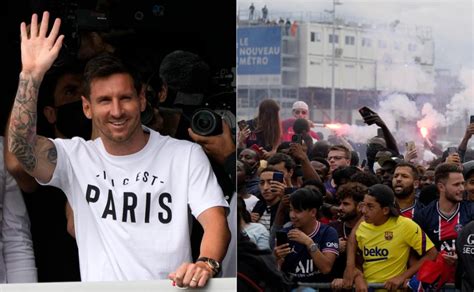 Lionel Messi Es Recibido Como Rey En París Por Los Fans Del Psg De10
