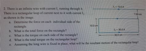 Solved There Is An Infinite Wire With Current I Running Chegg