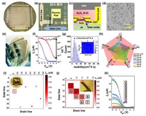 Large Scale Integrated Flexible Pressure Sensor Array With Cnt Tft