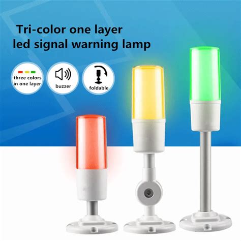 New Led Three Color Signal Indicator Lamp 24v 3 Color In 1 Layer Smart