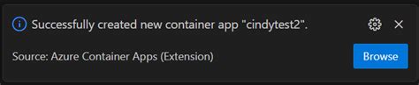 there is no notification after executing deploy image to azure