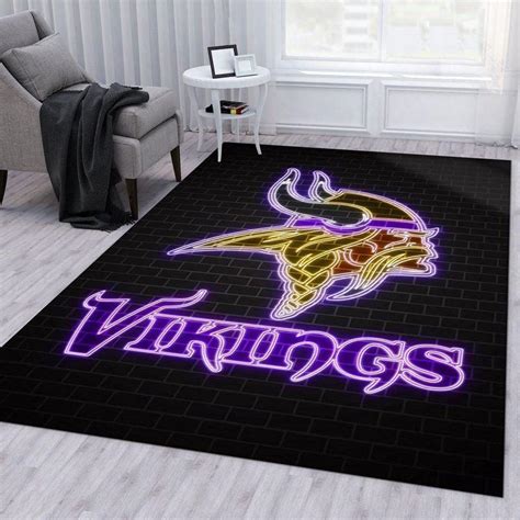 Minnesota Vikings Football Nfl 11 Living Room Bed Room Rug Regtangle