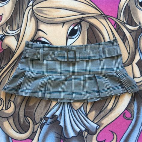 Sick 20000s Y2k Mall Goth Glam Punk Mini Micro Depop Simple