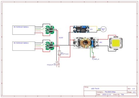 DIY Portable W LED Torch The EECS Blog