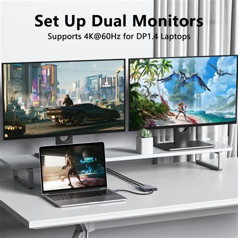 Mua Usb C To Dual 4k Displayport Splitter Adapter Usb Type C To Displayport Dual Monitor