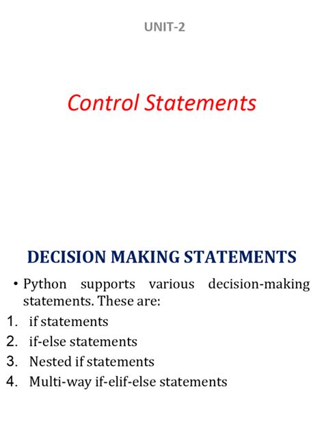 6 control statements pdf control flow sequence