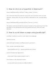 Mastering Selenium Techniques For Web Automation Testing Course Hero