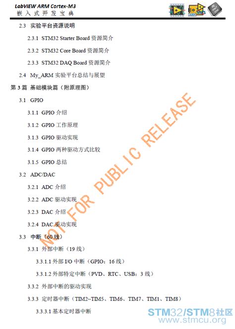 基于labview的arm cortex m3嵌入式开发宝典 资料馆 论坛 意法半导体stm32 stm8技术社区