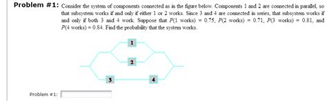 Solved Consider The System Of Component Connected As In The Chegg