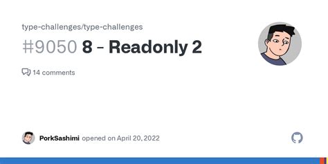8 Readonly 2 · Issue 9050 · Type Challengestype Challenges · Github