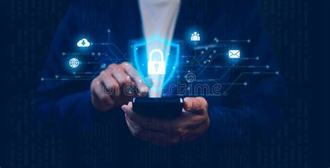 Cyber Security And Privacy Concepts To Protect Data Lock Icon And Internet Network Security