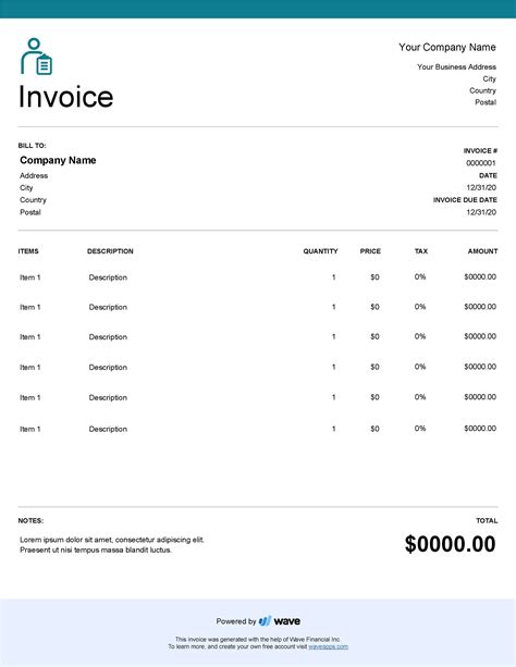 Sole Trader Invoice Template Free Download