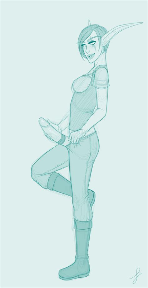 Rule 34 1futa Blue Monochrome Boots Elf Facial Mark Futa Only