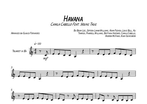 Havana Arr Glauco Fernandes By Camila Cabello Feat Young Thug Sheet