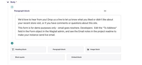 creating page body content — wagtail documentation 4 0 4 documentation