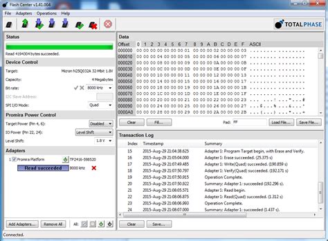 Programming Qspi Flash Using The Promira Serial Platform And The Flash