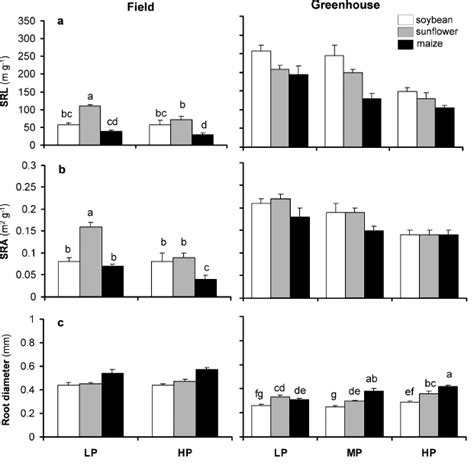A Specific Root Length Srl B Specific Root Area Sra And C Download Scientific