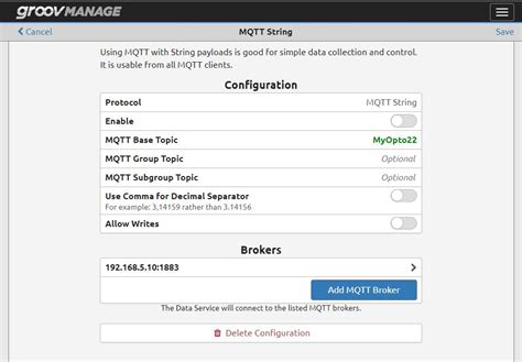 Opto22lets Use Mqtt Function In Your Groov Epic Controller
