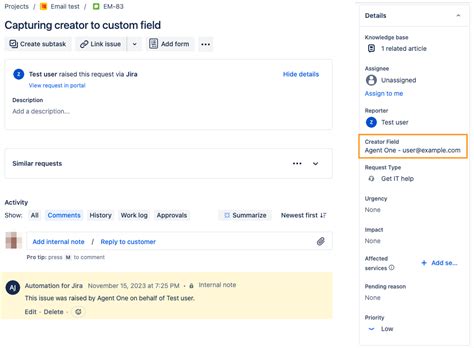 Identify Requests Created On Behalf Of Reporter Jira Atlassian Documentation
