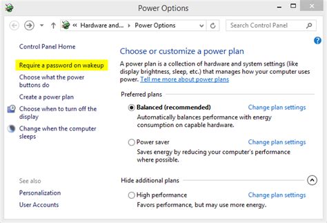 how to disable the password request when waking up from sleep in