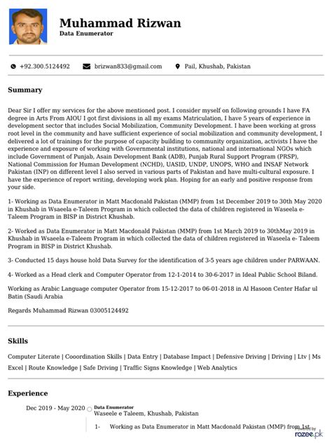 muhammad cv pdf