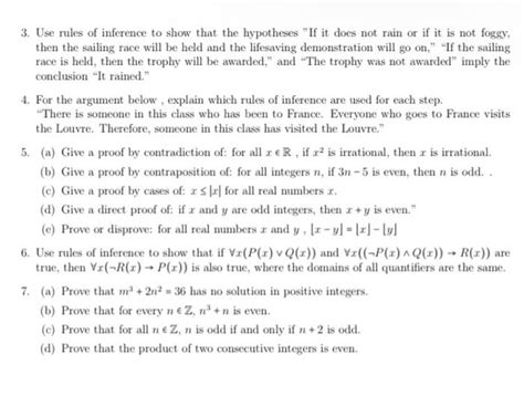solved 3 use rules of inference to show that the hypotheses