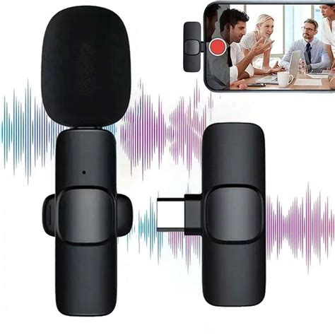 Type C Professional Wireless Lavalier Lapel Microphone For Android Computer Cordless