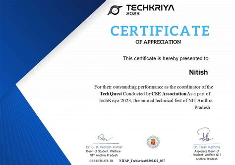 Nitish Kumar On Linkedin Techkriya Techquest Eventcoordination Achievementunlocked
