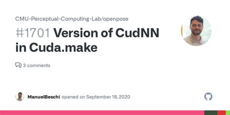 Version Of Cudnn In Cudamake · Issue 1701 · Cmu Perceptual Computing